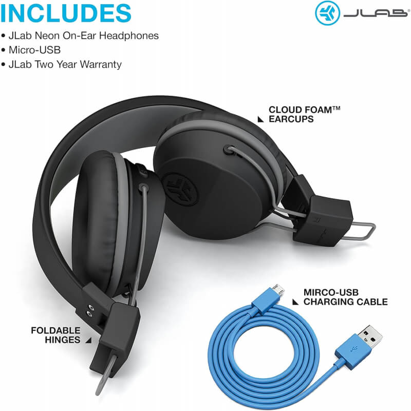 PriceDrop.co.za | JLab Neon Bluetooth Folding On-Ear Headphones